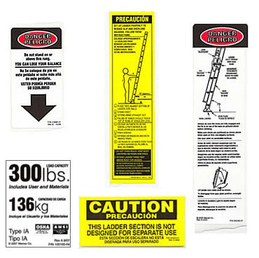 Replacement Labels Extension Ladders – American Ladders & Scaffolds