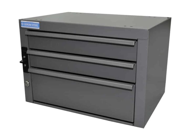 Adrian Steel 3-Drawer Unit w/ Lock, Gray - American Ladders & Scaffolds