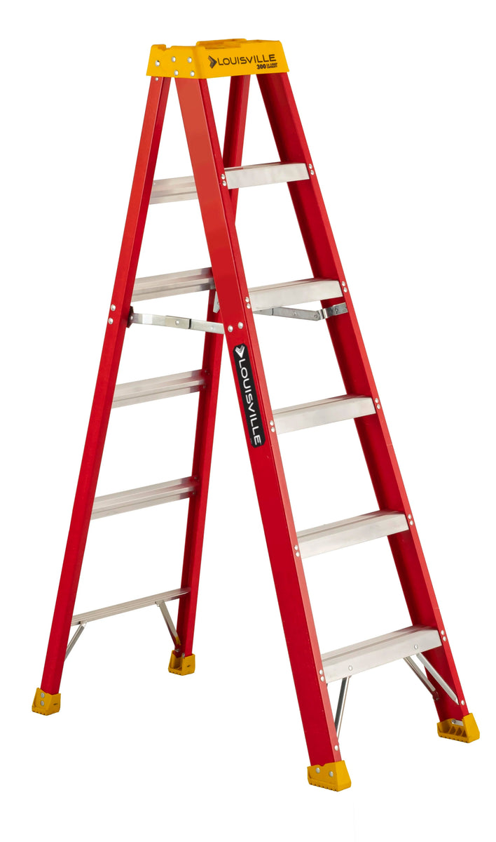 LOUISVILLE LADDER 4', 6',8',10' or 12' FIBERGLASS STEP LADDER, TYPE IA ...