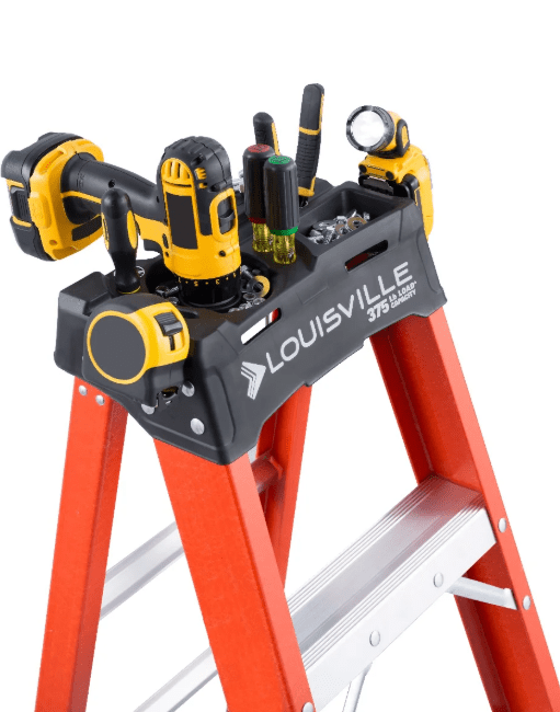 LOUISVILLE LADDER 4-FOOT FIBERGLASS STEP LADDER, TYPE IAA, 375-POUND ...