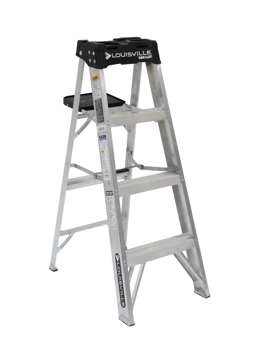 LOUISVILLE LADDER ALUMINUM STEP LADDER, TYPE IA, 300-POUND LOAD ...