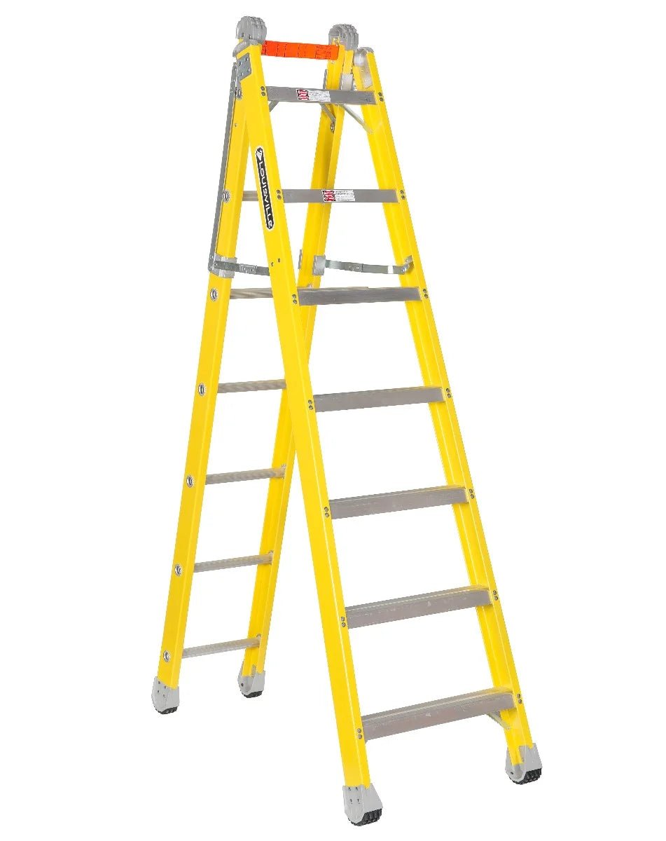 LOUISVILLE LADDER FIBERGLASS STEP TO STRAIGHT LADDER, TYPE IAA, 375 ...