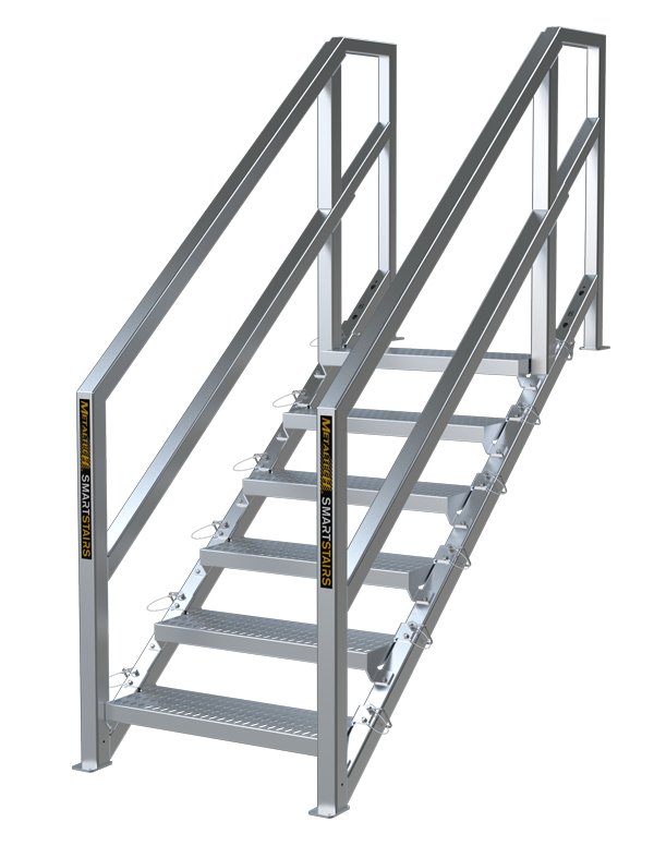 Metaltech Telescopic Aluminum Modular Construction Stair System CALL ...
