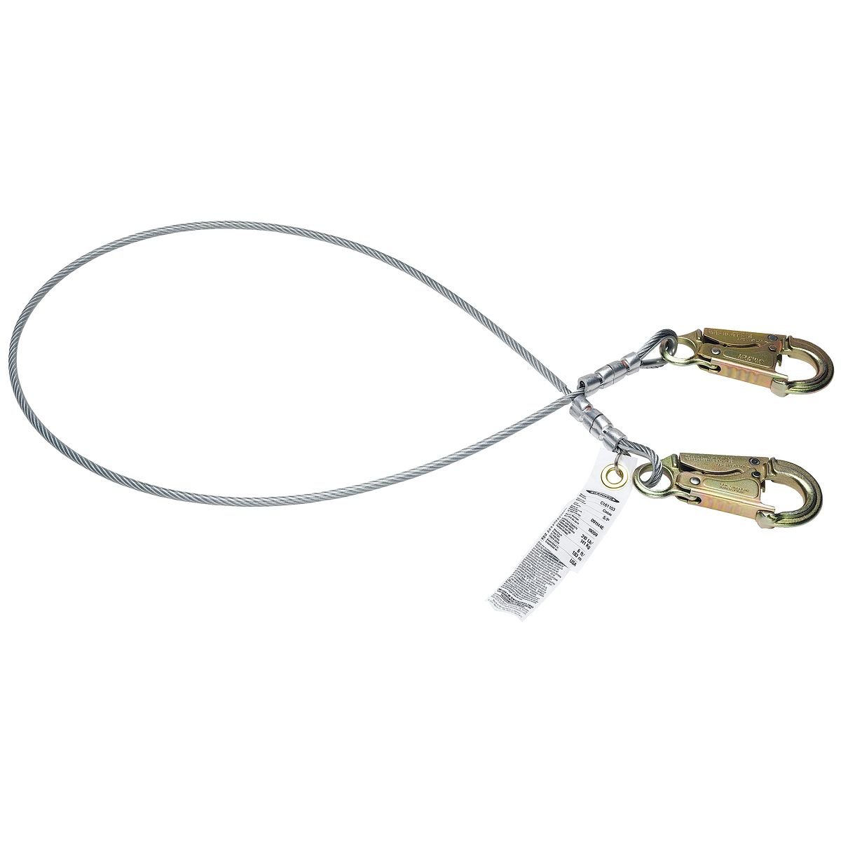 Positioning Lanyard (1/4" Vinyl Cable, Snaphooks) - 2' - American ...