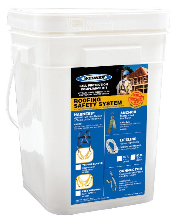 Roofing Bucket, 50' Deluxe (Basewear Standard Harness w/Tongue Buckle ...