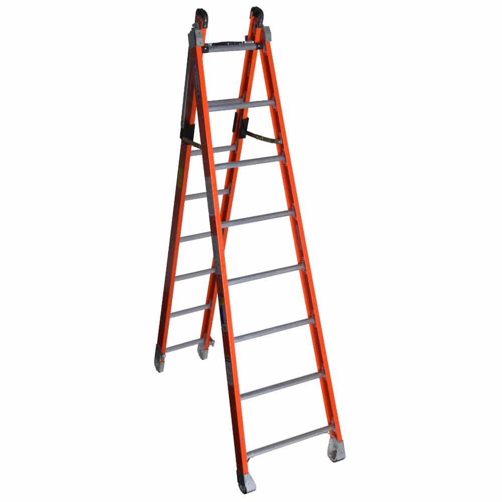 Werner 7808 16 ft Type IAA Fiberglass Combination Ladder American Ladders Scaffolds